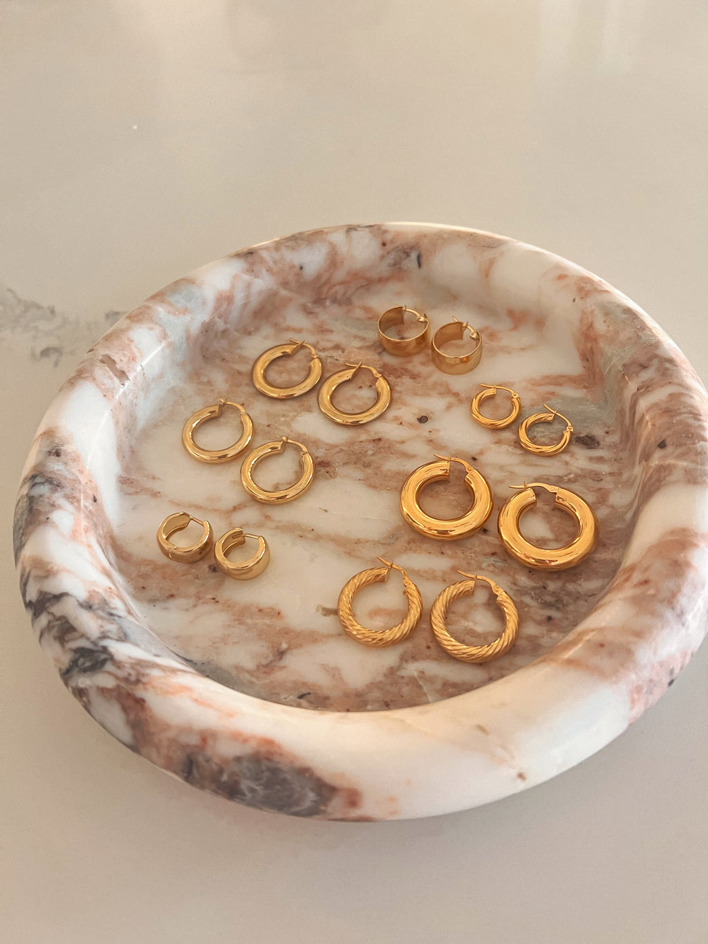 Small Flat Chubby Hoops – Crown & Carat